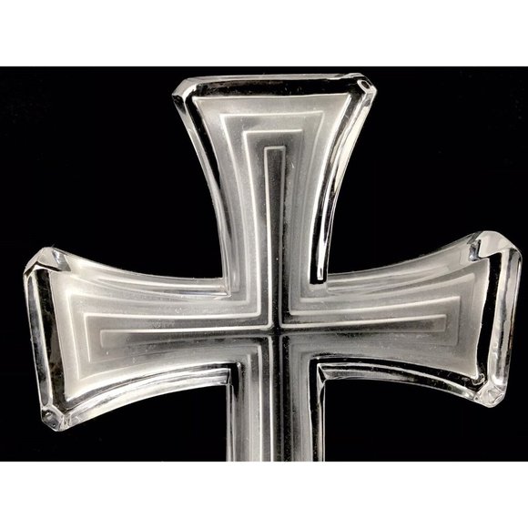 Accents | Vintage Lead Crystal Cross Crucifix Deplomb Confirmation ...